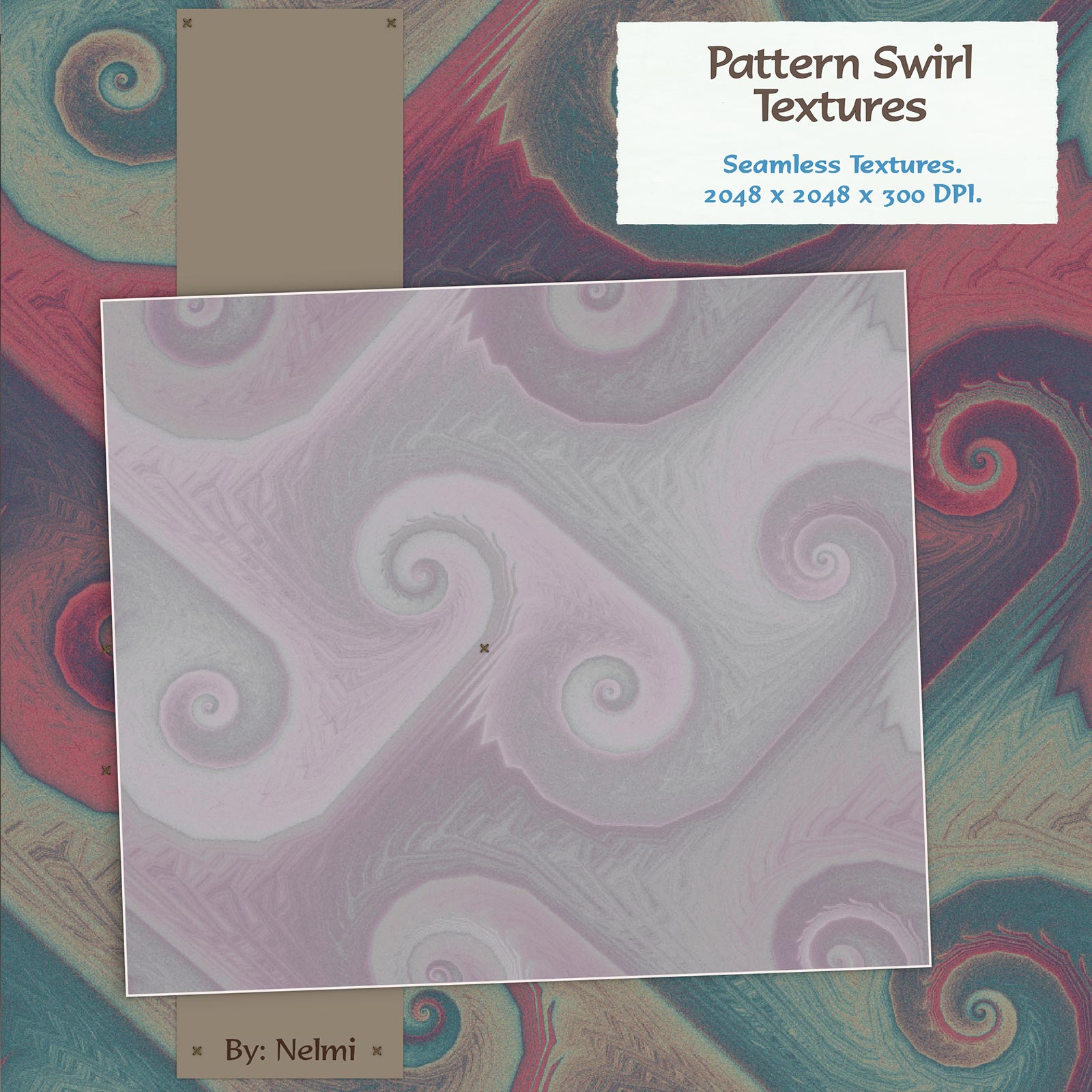 20 Seamless Pattern Swirl Textures 2D Graphics nelmi