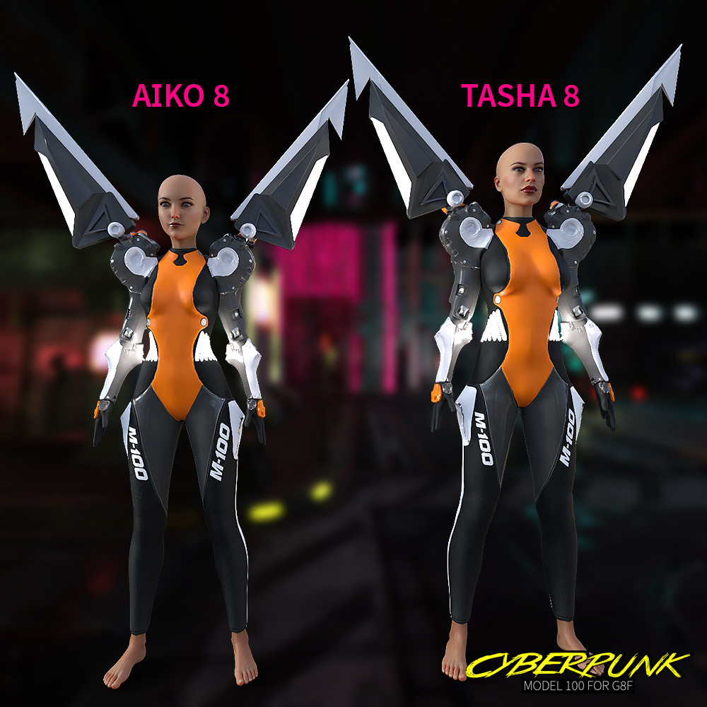 Cyberpunk Model 100 for G8F 3D Figure Assets Christophe3D