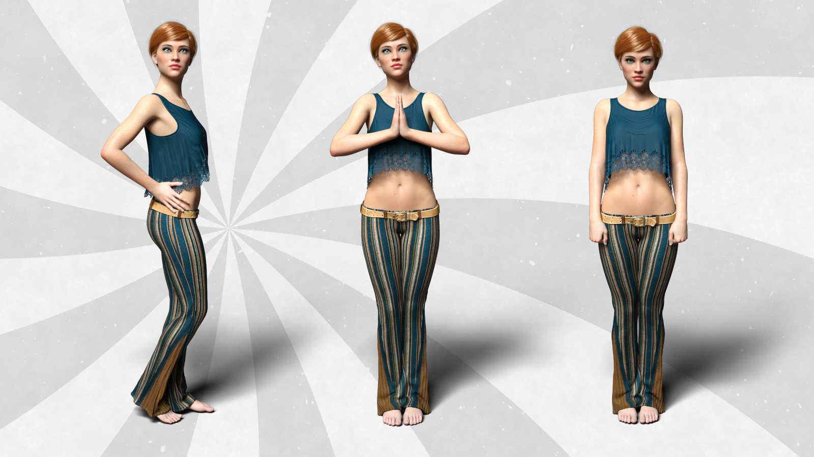 WkD3D Swinging 60s Fashion Poses for G8 and 8.1 Females 3D Figure ...