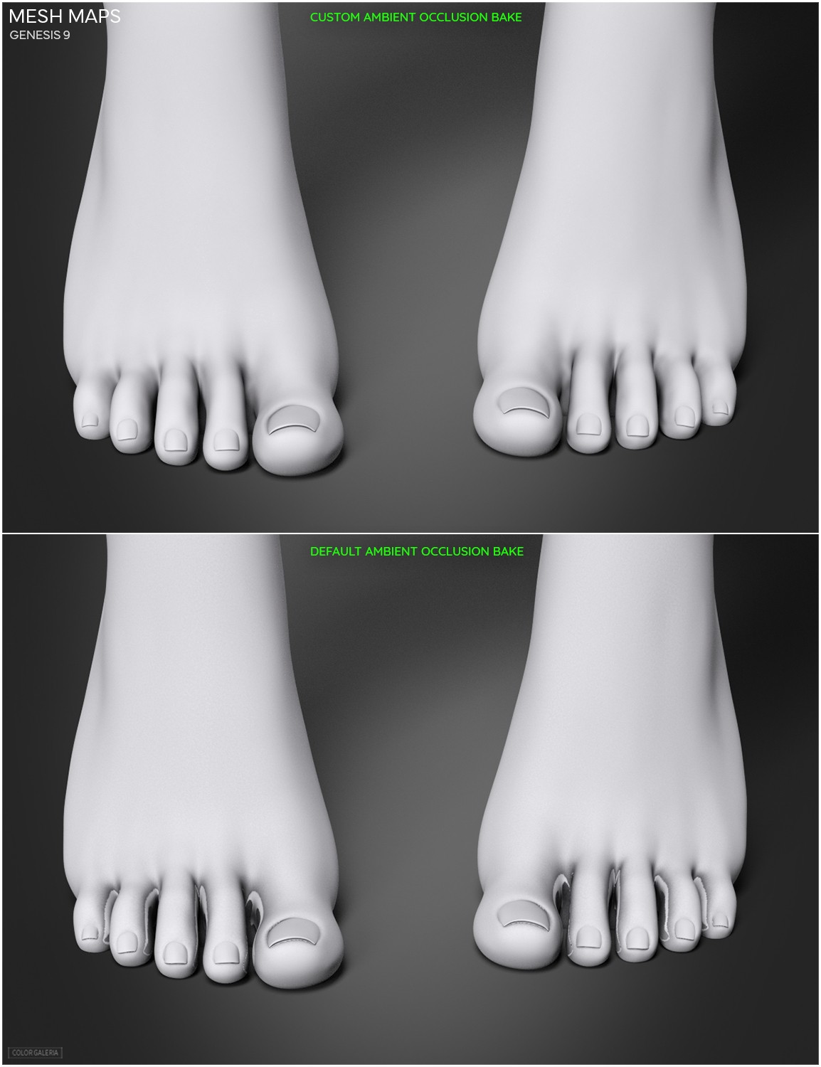 CGI Mesh Maps for Genesis 9