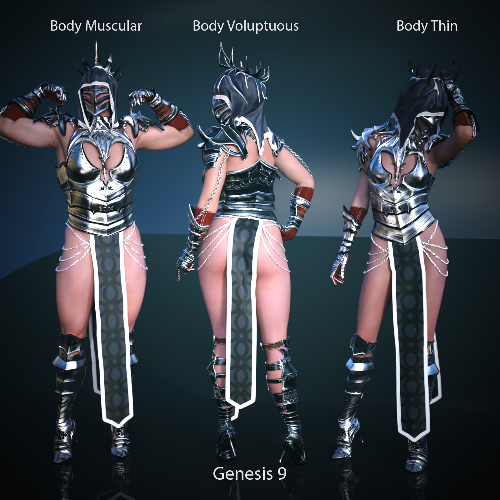 Witch Armor for G8.1 Female and Genesis 9