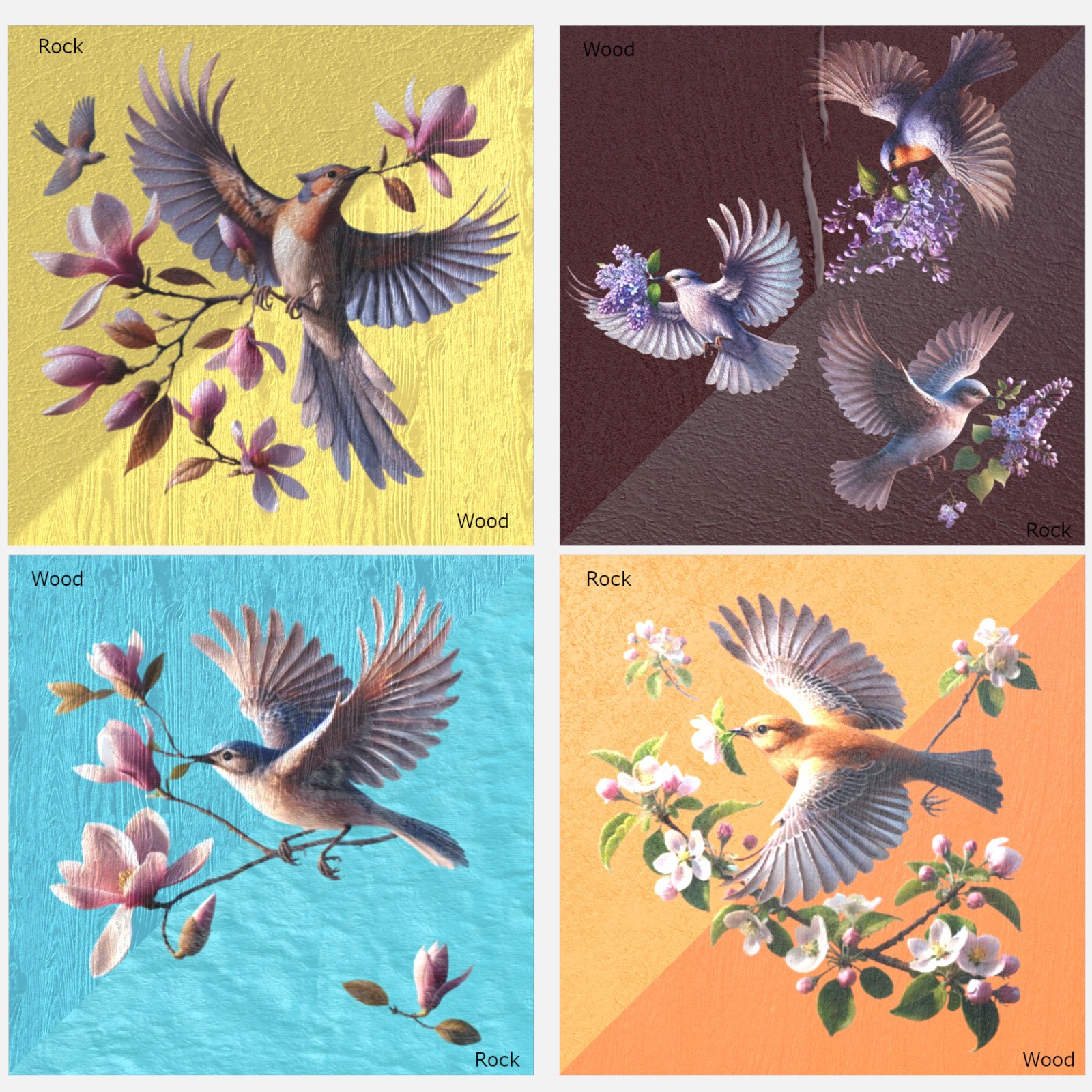 Bird & Flower Pattern Iray Shader Vol.2