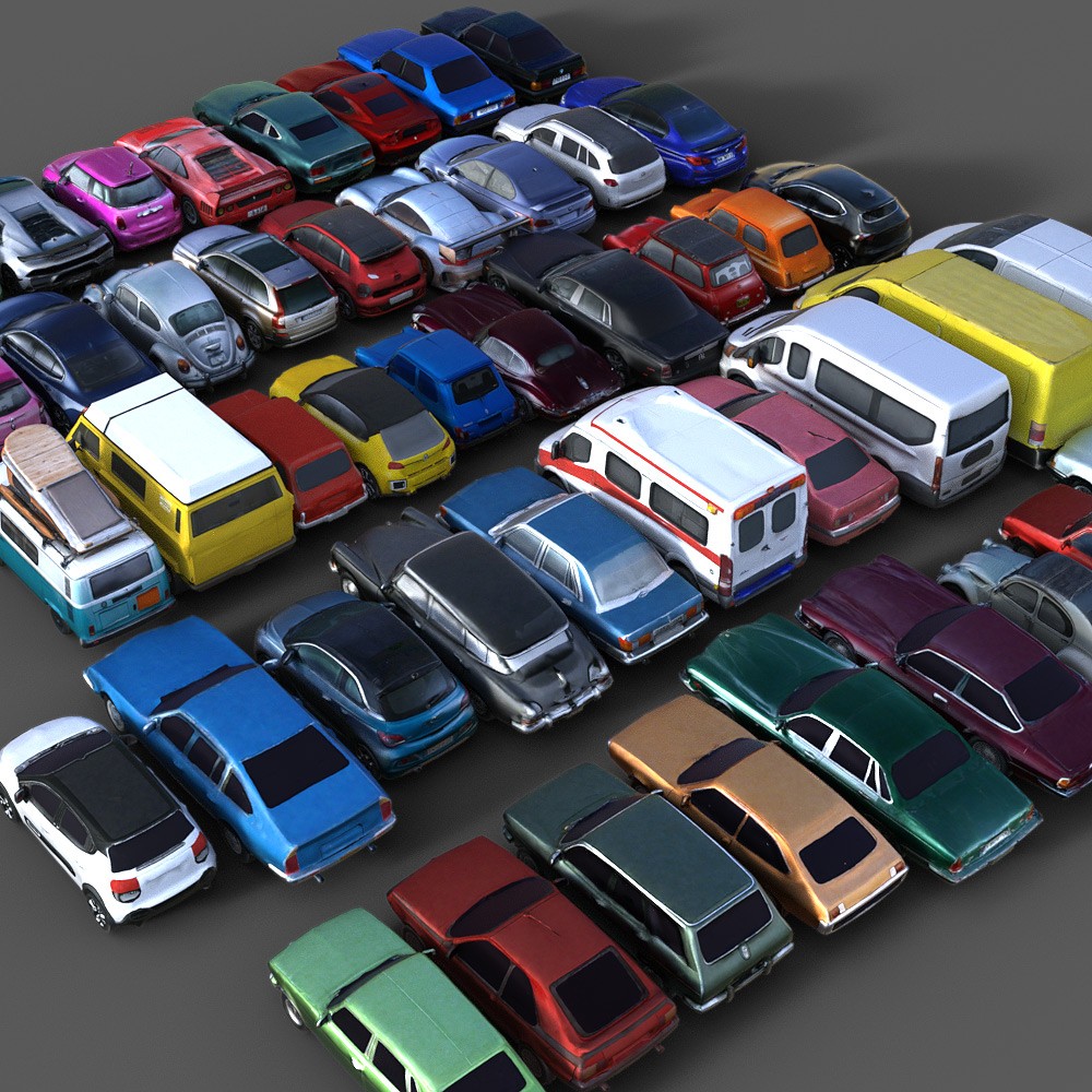 50 LowRez-European Cars for Daz Studio