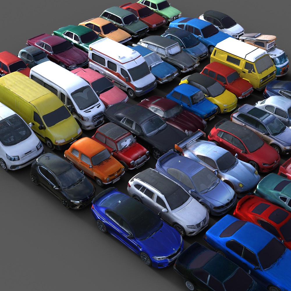 50 LowRez-European Cars for Daz Studio