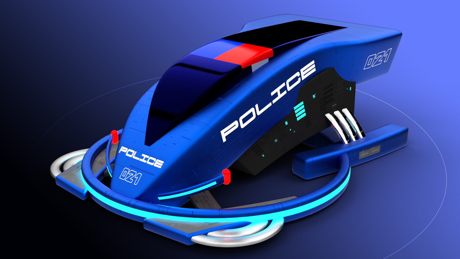 Police Decals for Sci-fi Hover Car