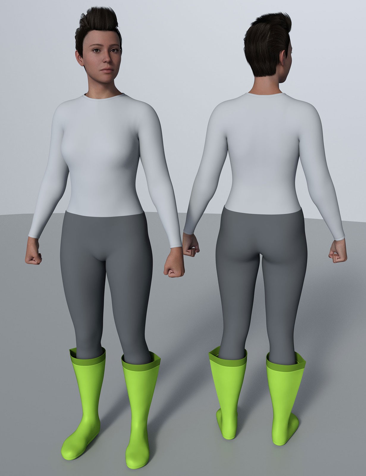 Flared Boots 001 MMKBG9