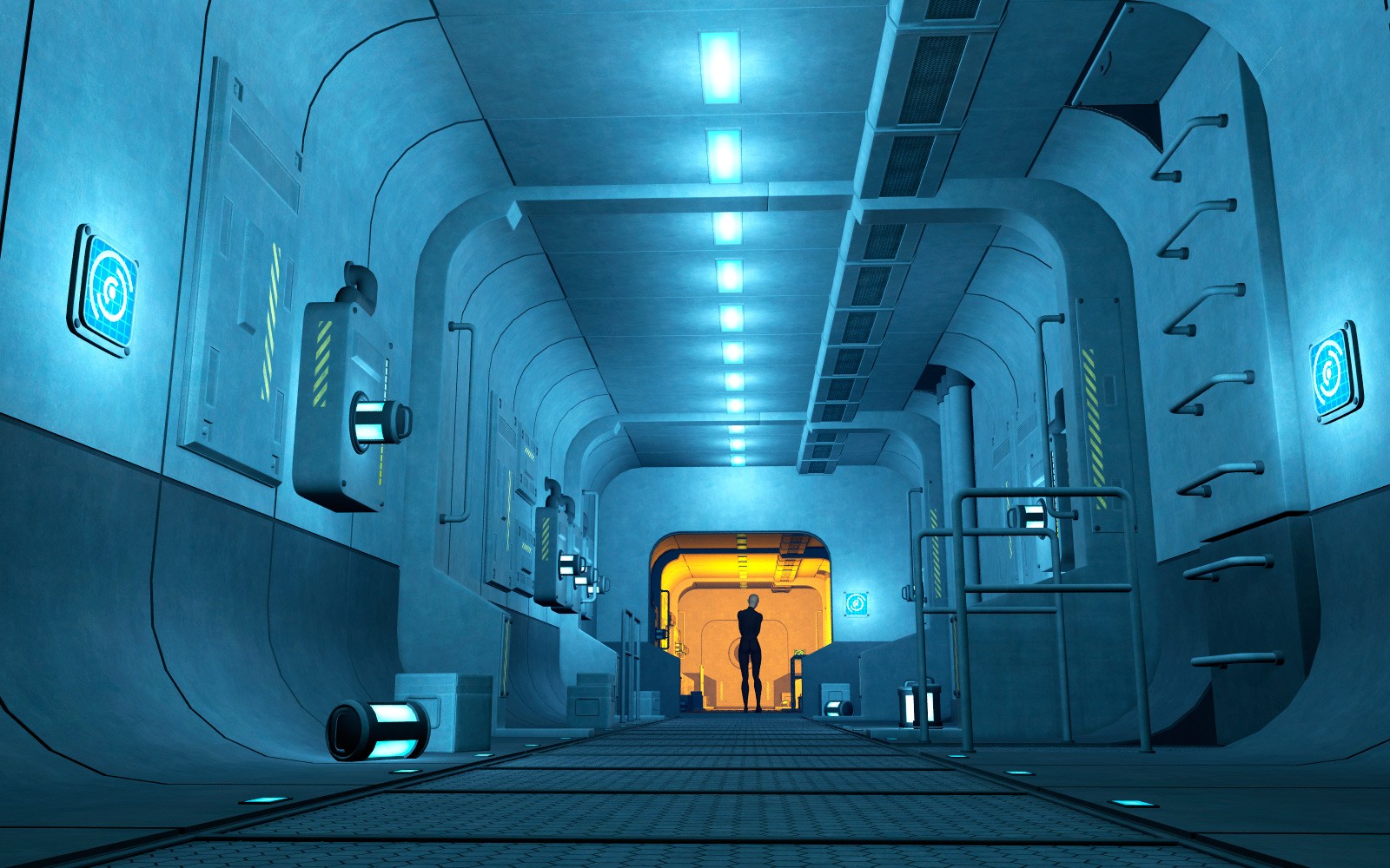 Moon base corridor for Daz Studio