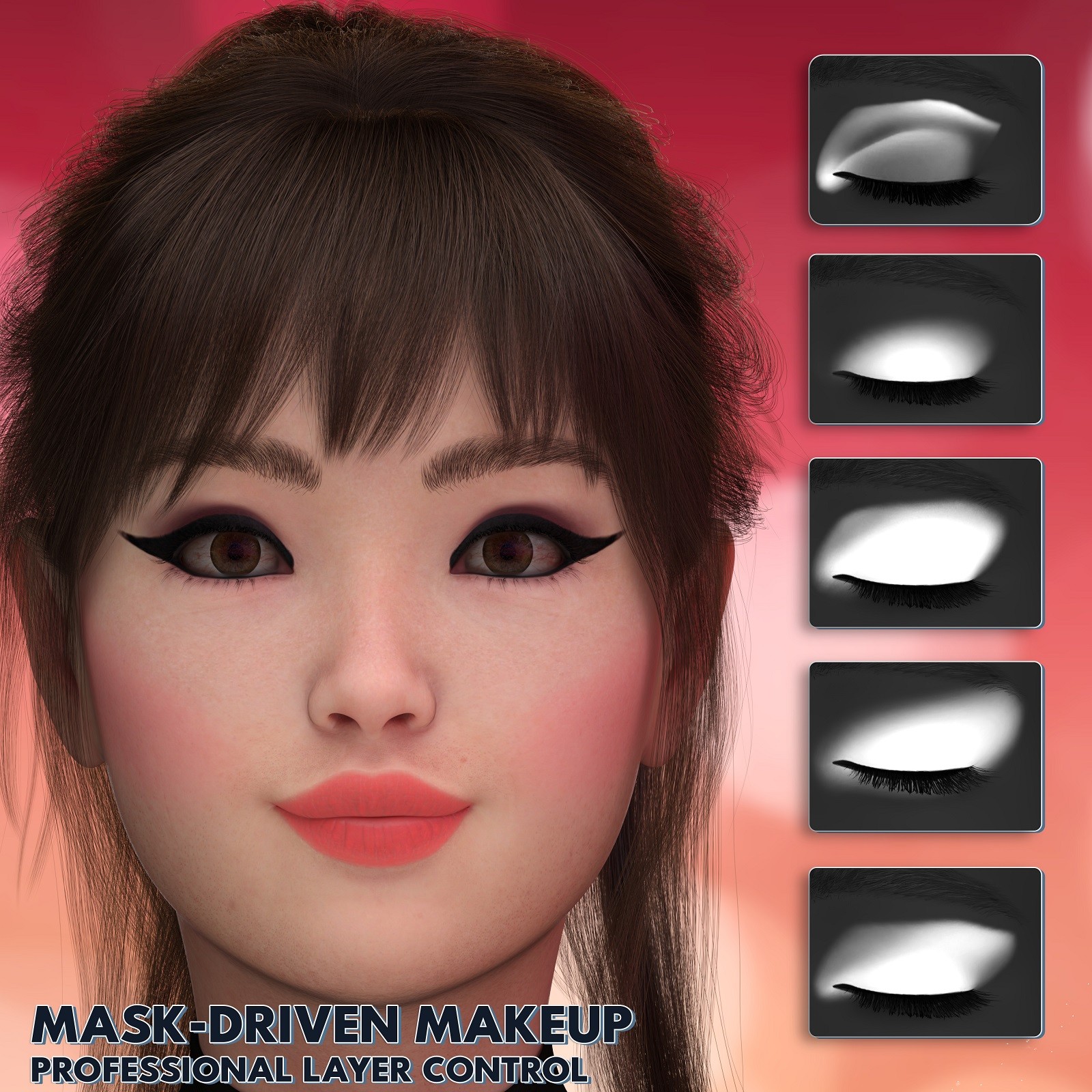 DD Makeup Editor - PBR Skin Makeup Tool for Genesis 9 Female