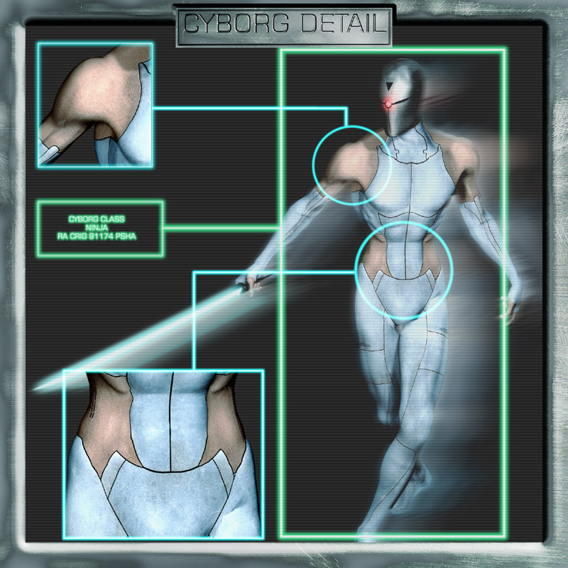 Ra Graphics Cyborg Texture Poser DAZ Ra Graphics