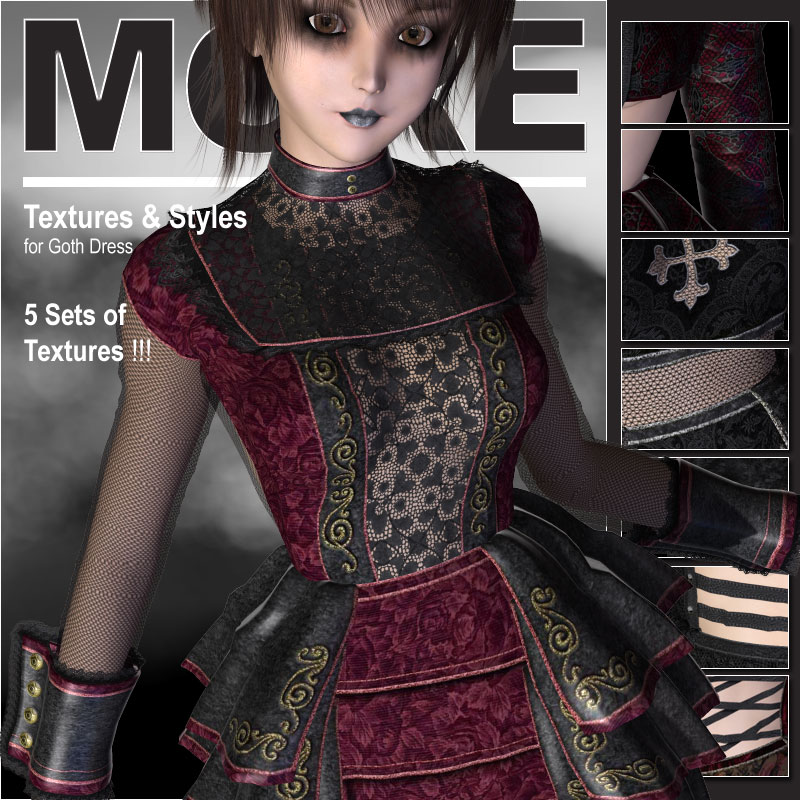 MORE Textures & Styles for Goth Dress