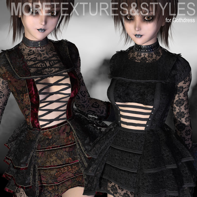 MORE Textures & Styles for Goth Dress