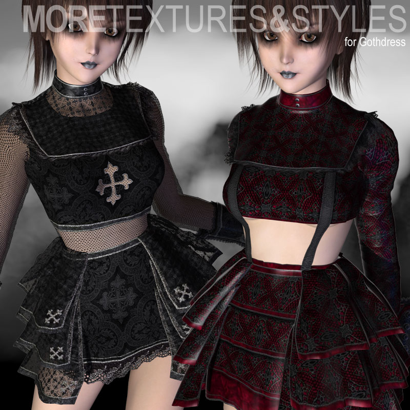 MORE Textures & Styles for Goth Dress