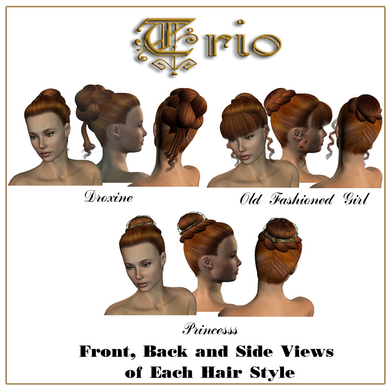 Trio Hair Poser DAZ ktaylor