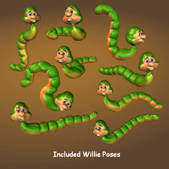 Willie Worm 2 Themed Poser DAZ pappy411