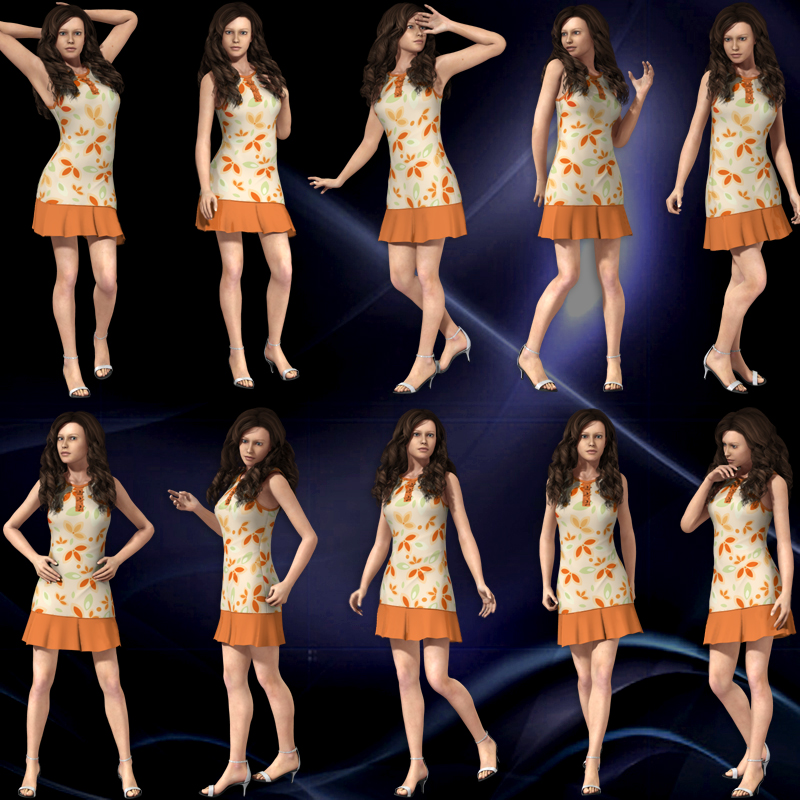 Laconic Dress for V4(Poser)