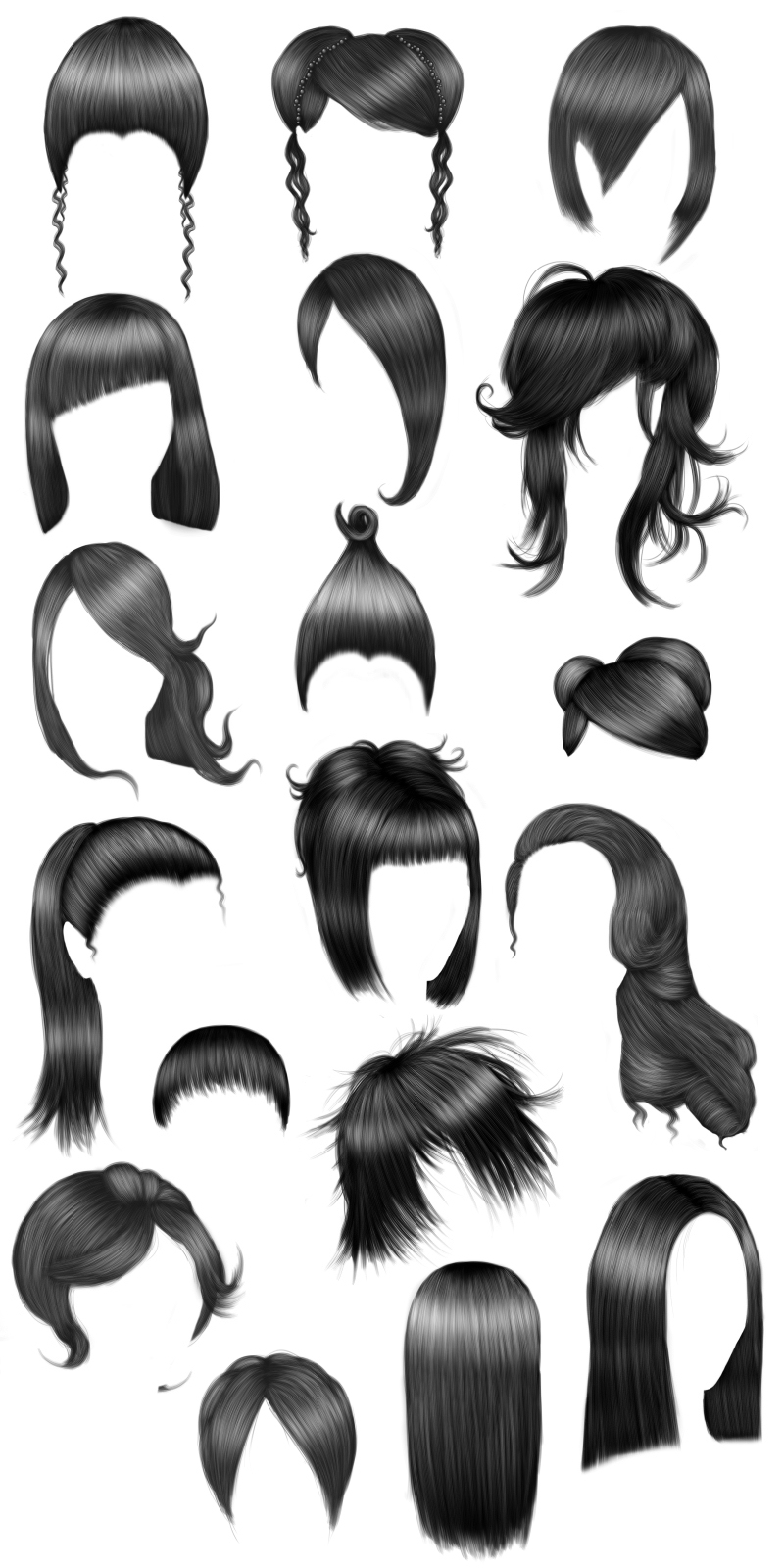 Mixed .psd Hairstyles 2D And/Or Merchant Resources NemesisT
