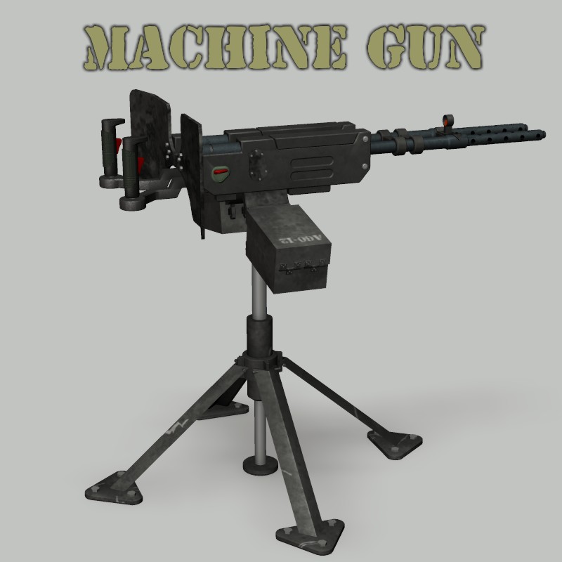 Machine Gun 3D Models Simon-3D