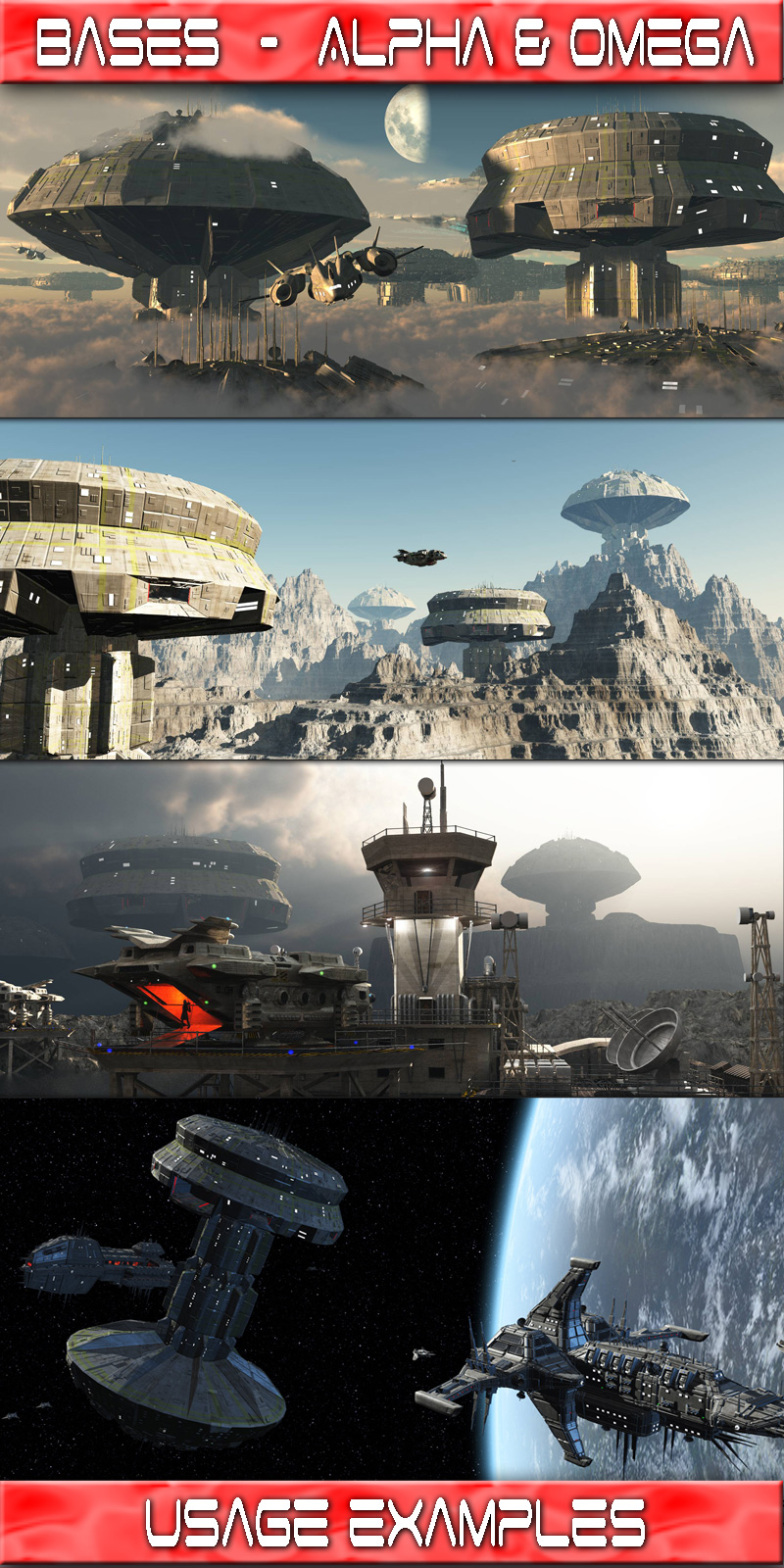 Base Alpha & Base Omega 3D Models Madaboutgames