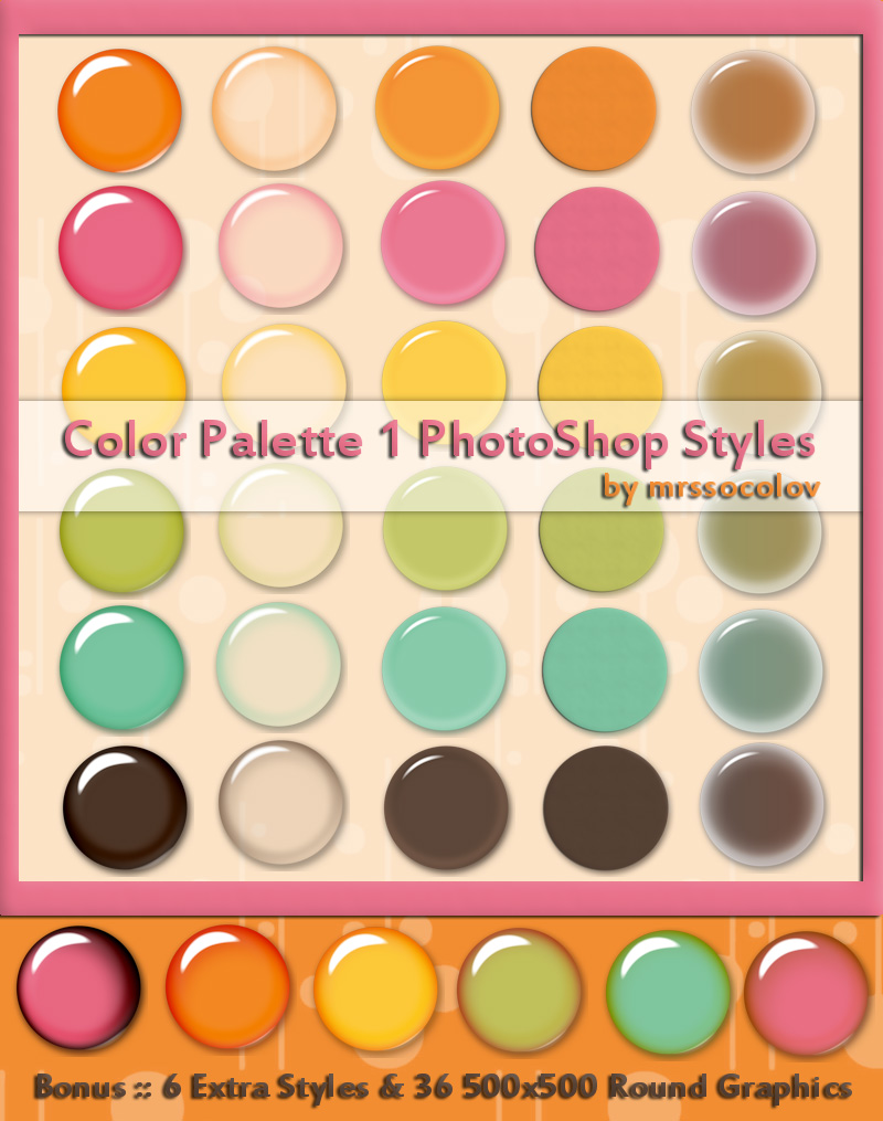 Color Palette 1 Photoshop Styles 2D mrssocolov