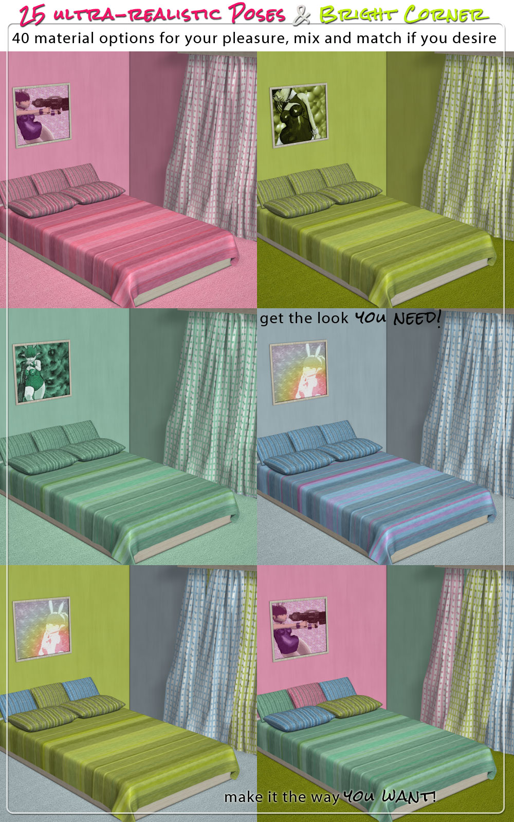 25 Ultra-Realistic poses and BRIGHT corner 3D Figure Essentials 3D ...