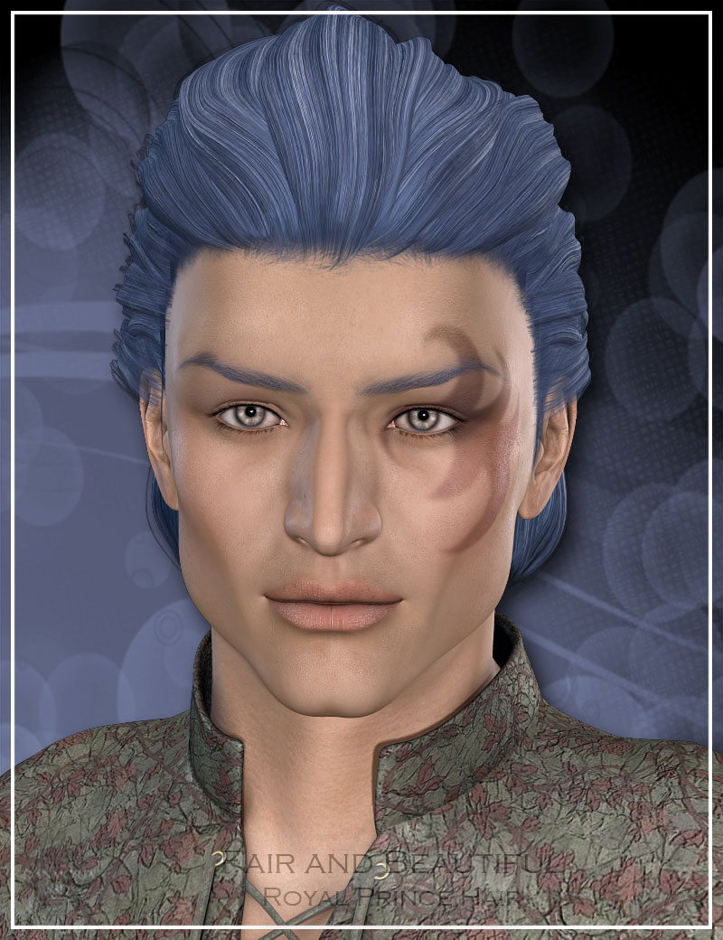 Fair and Beautiful for Royal Prince Hair (Requested) Poser DAZ Danmoria