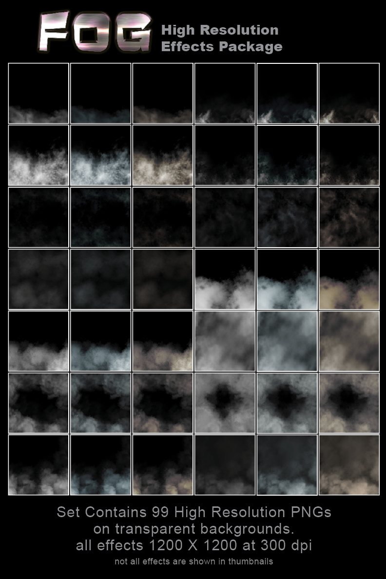 Fog effects set 2D Themed TheToyman