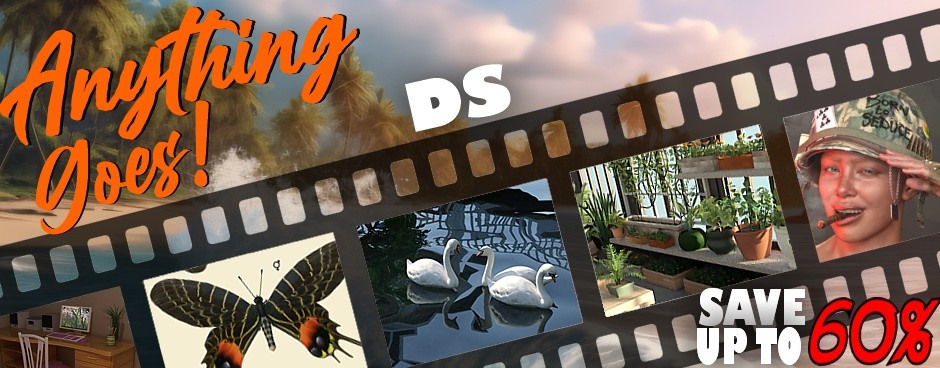 Anything Goes! DS Weekend Sale - Limited time only – shop now! - Renderosity