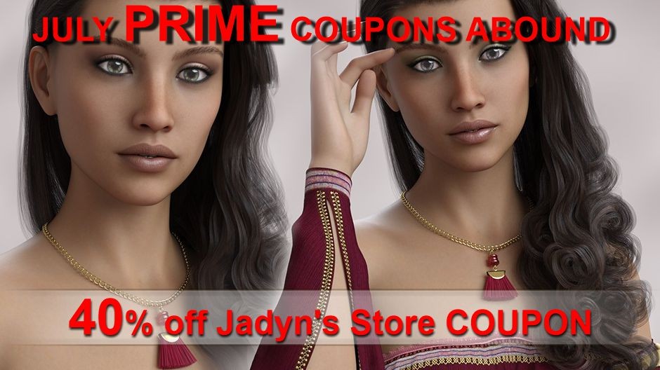 July2023 - PRIME COUPONS ABOUND - 40% off Jadyn's store - Renderosity