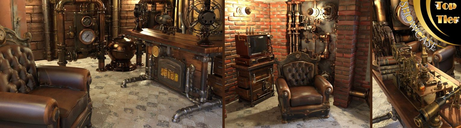 powerage's Top Tier Showcase - Steampunk Lab for Daz Studio - Renderosity